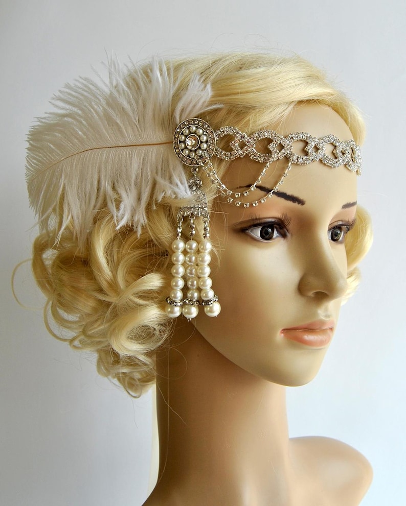 The Great Gatsby 20's Rhinestone Pearls Flapper - Etsy