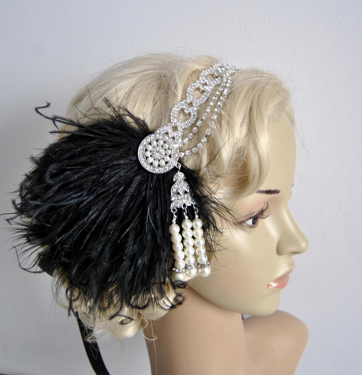The Great Gatsby 20's Rhinestone Pearls Flapper | Etsy