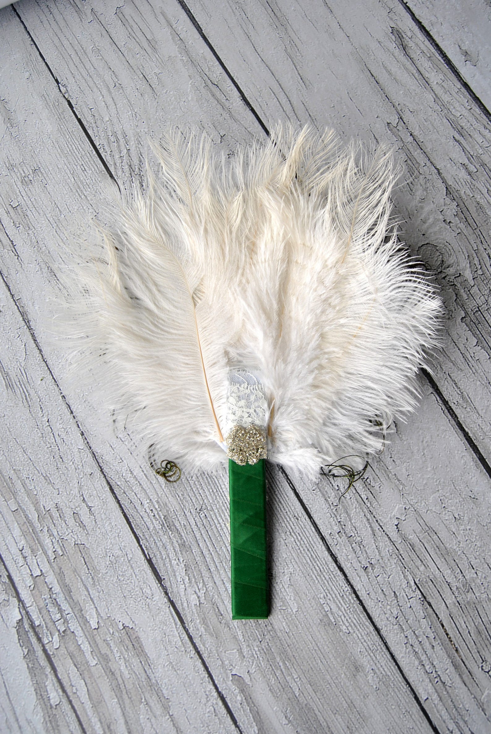 Peacock Feather Fan Bridal Alternative Ostrich Feather Fan - Etsy