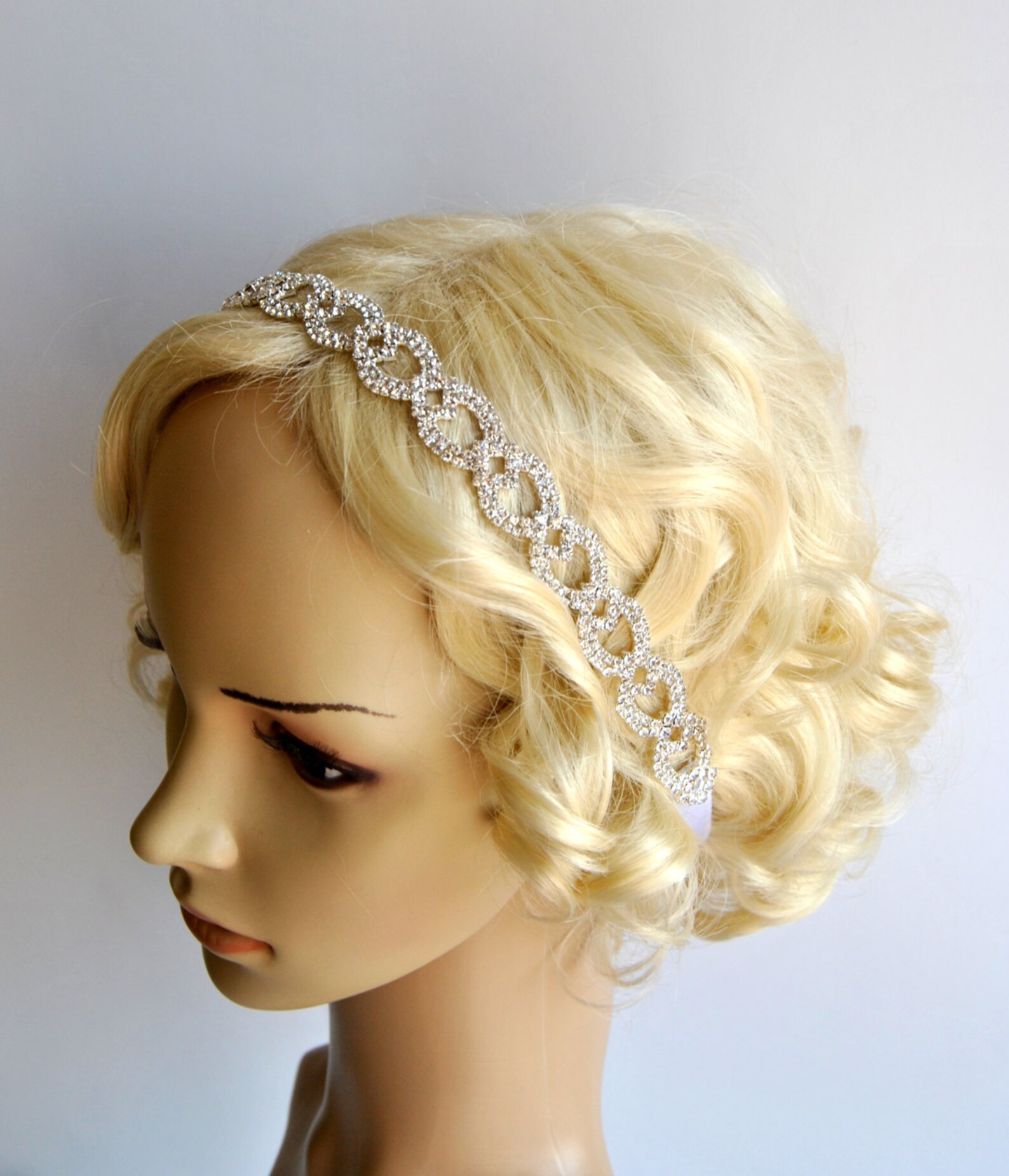 Rhinestone Headband Great Gatsby Headband Crystal Headband Etsy