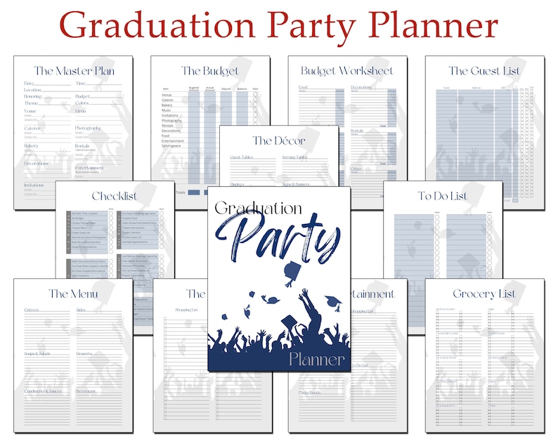 Printable Graduation Party Planner - Etsy