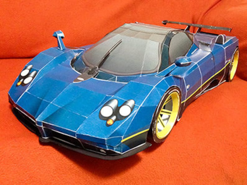 Pagani Zonda Aero Blue DIY 3D Papercraft Supercar Templates - Etsy Canada