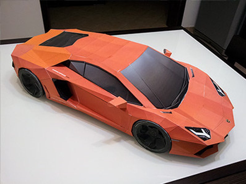 Lamborghini Aventador Racer DIY 3D Papercraft Car Template - Etsy
