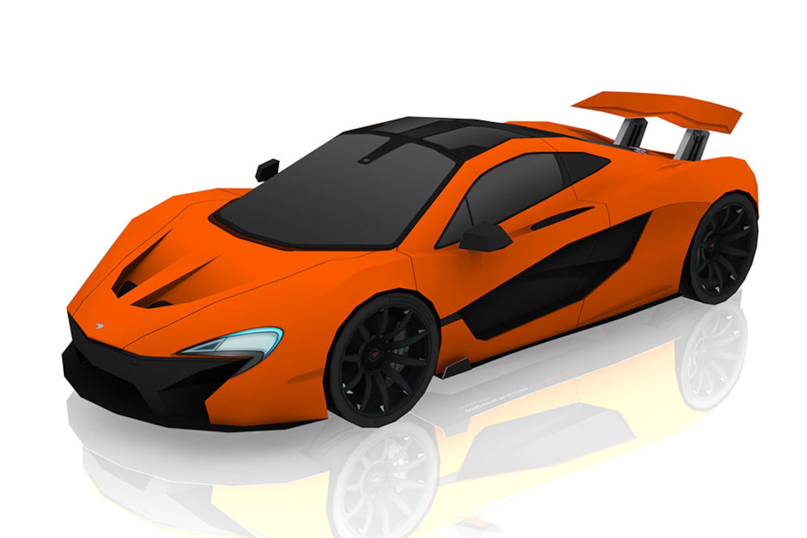 Mclaren P1 Fury DIY 3D Papercraft Supercar Templates, Supercar ...