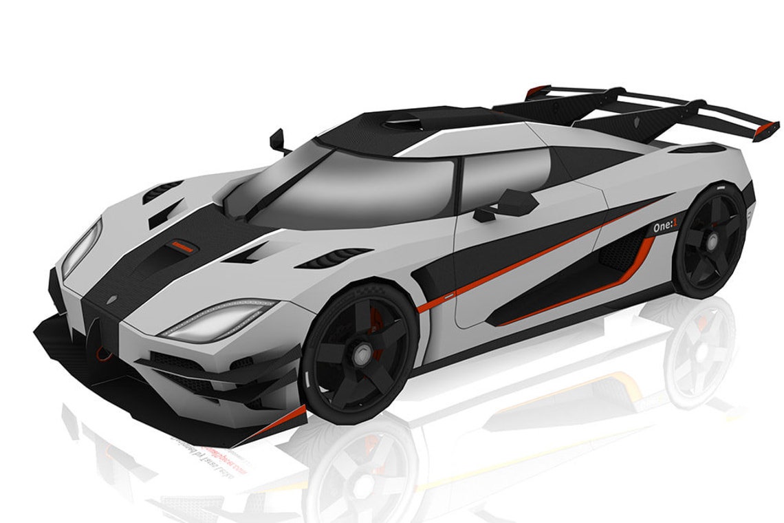 Koenigsegg One:1 Apollo DIY 3D Papercraft Supercar Templates - Etsy Canada