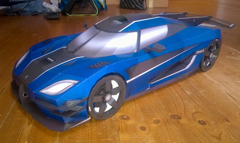 Koenigsegg One:1 Poseidon DIY 3D Papercraft Supercar Templates ...