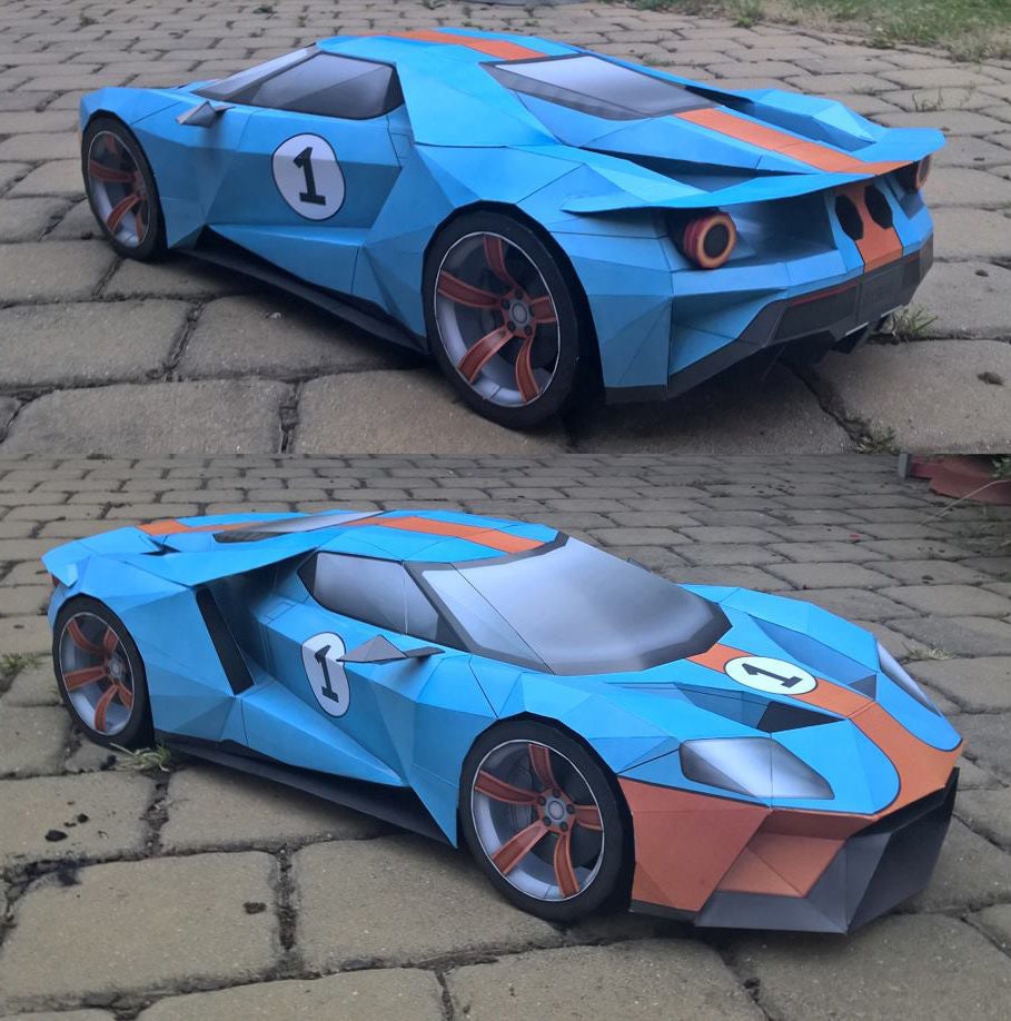 Ford GT Storm DIY 3D Papercraft Supercar Templates Sports Car - Etsy