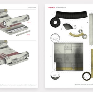 Star Wars X-wing Inspired Starfighter-x DIY 3D Papercraft Templates ...