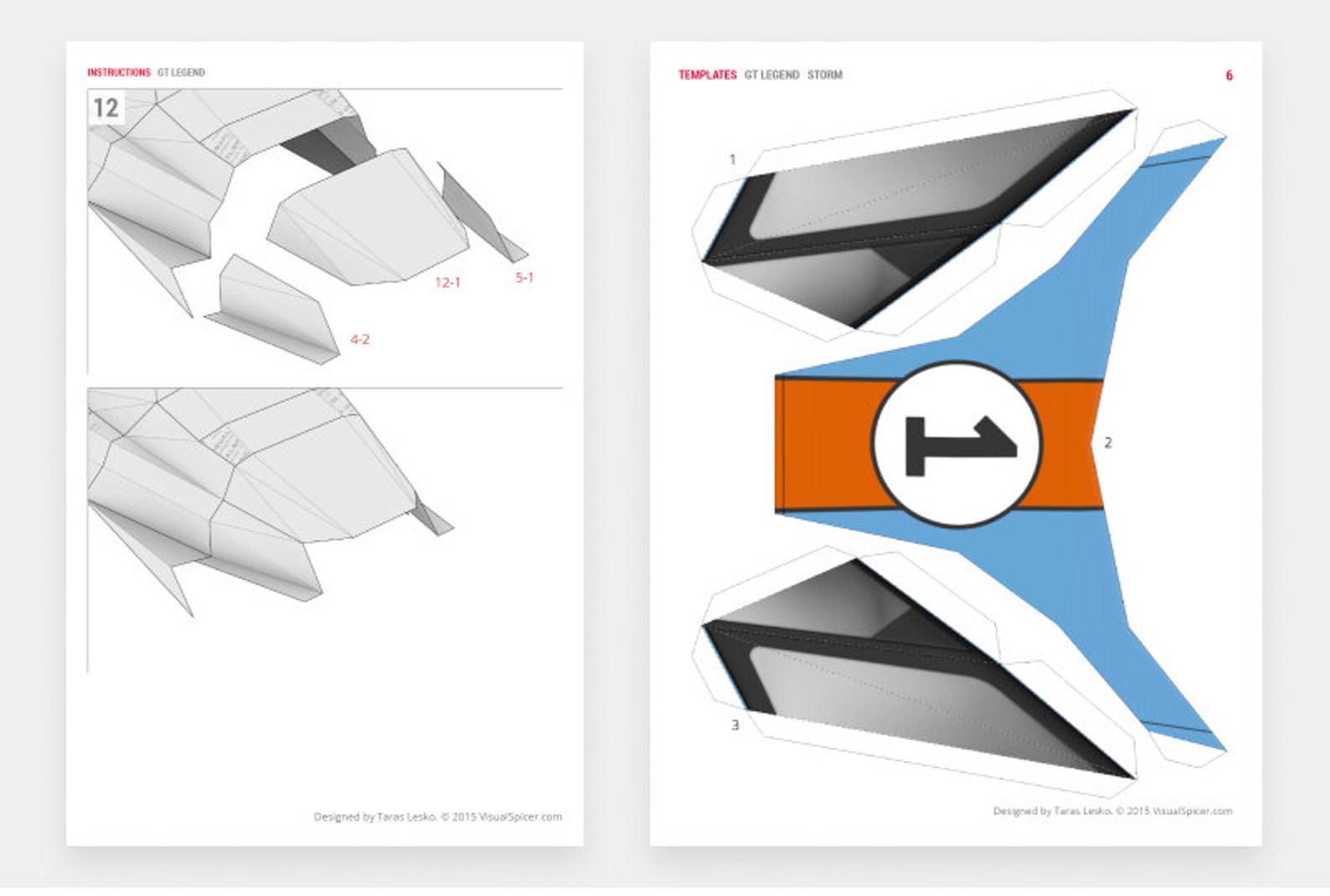 Ford GT Storm DIY 3D Papercraft Supercar Templates, Sports Car ...