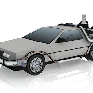 Back to the Future Delorean Time Machine | DIY 3D Papercraft Car ...