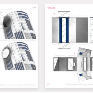 Star Wars R2-D2 Inspired DIY 3D Papercraft Templates, Papercraft Model ...