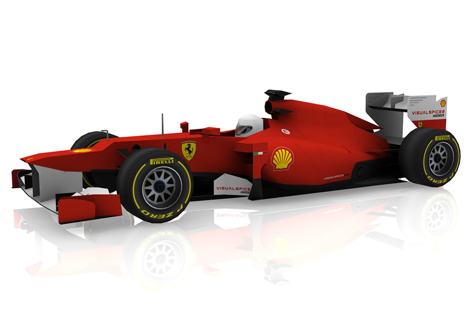 Ferrari F1 DIY 3D Papercraft Racecar Templates Papercraft - Etsy México