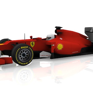 Ferrari F1 DIY 3D Papercraft Racecar Templates, Papercraft Model para ...