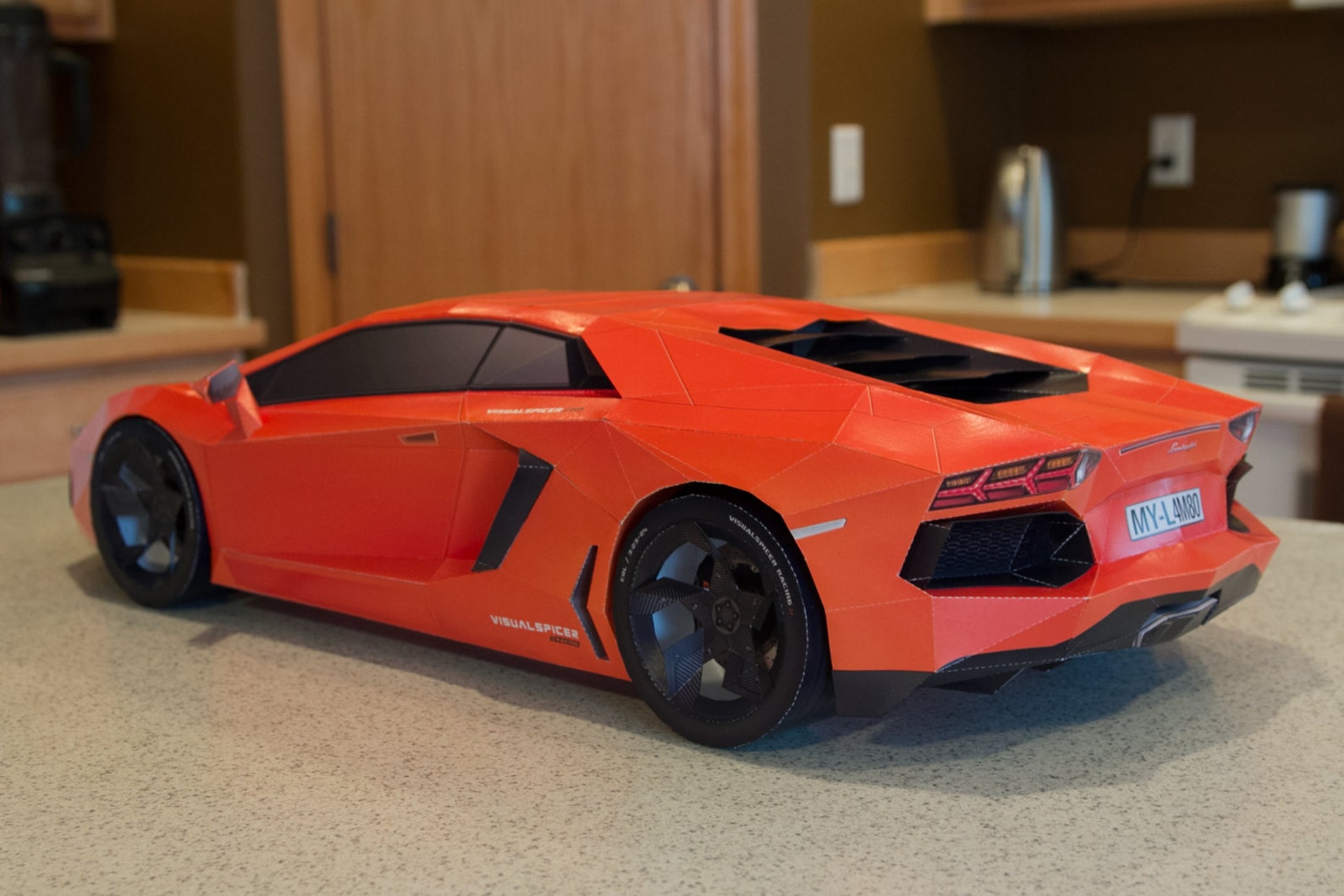 Lamborghini Aventador Racer DIY 3D Papercraft Car Template, Papercraft ...