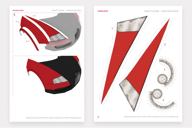 Bugatti Paper Model Template Bugatti Chiron Tinkercad