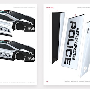 Lamborghini Aventador Interceptor DIY 3D Papercraft Police Car Template ...