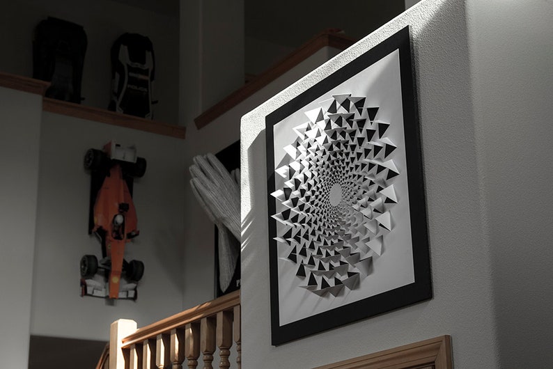 Infinity Optical Illusion Wall Art, DIY Wall Decor Template, Easy 3D ...