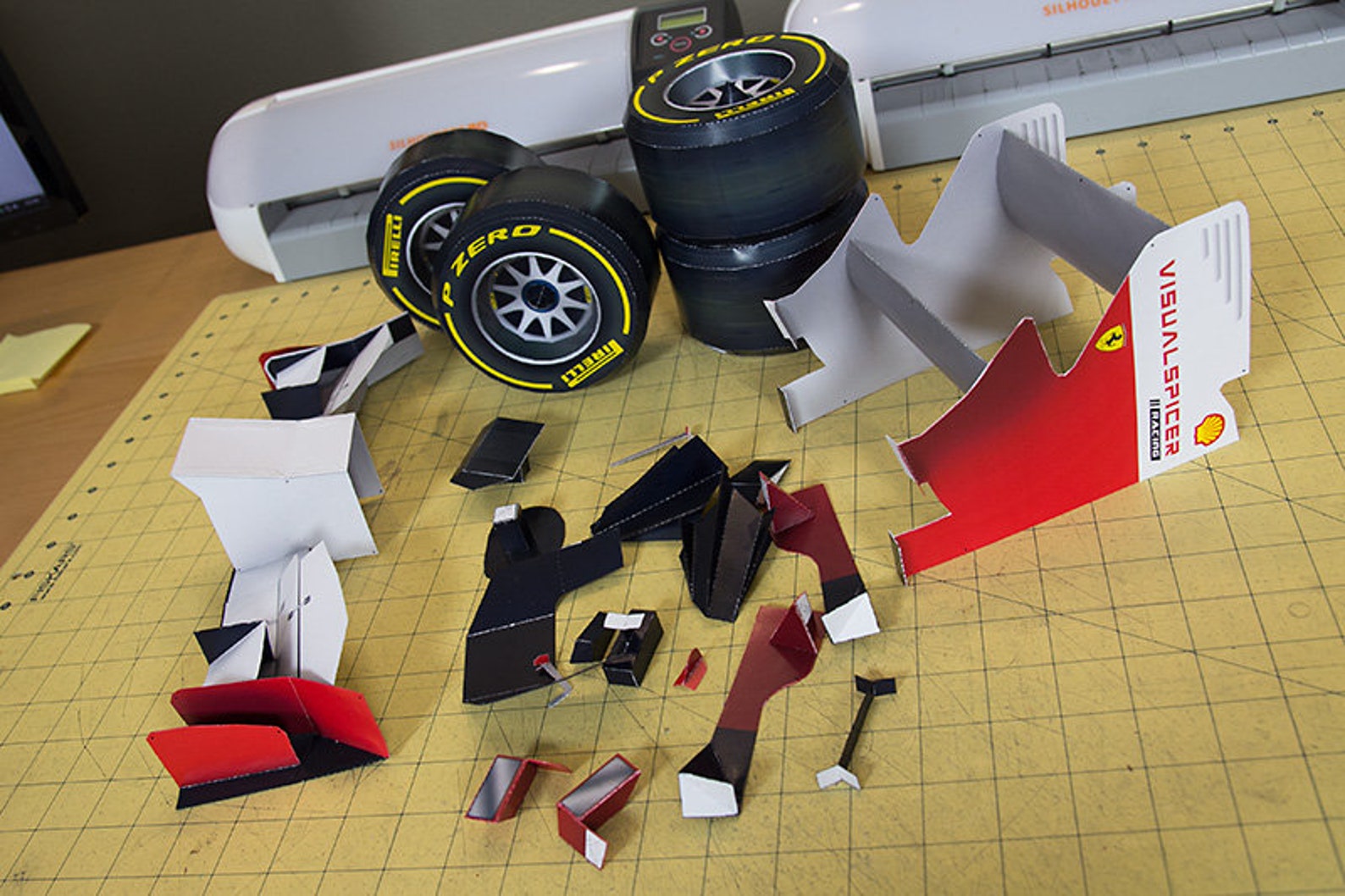 Ferrari F1 DIY 3D Papercraft Racecar Templates Papercraft | Etsy México