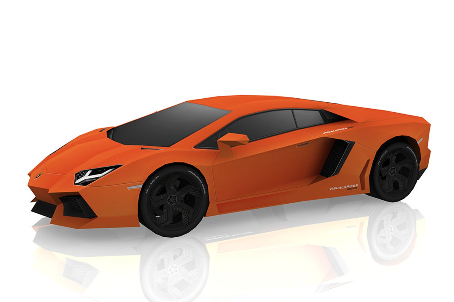 Lamborghini Aventador Racer DIY 3D Papercraft Car Template - Etsy