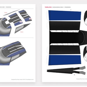 Koenigsegg One:1 Poseidon DIY 3D Papercraft Supercar Templates ...