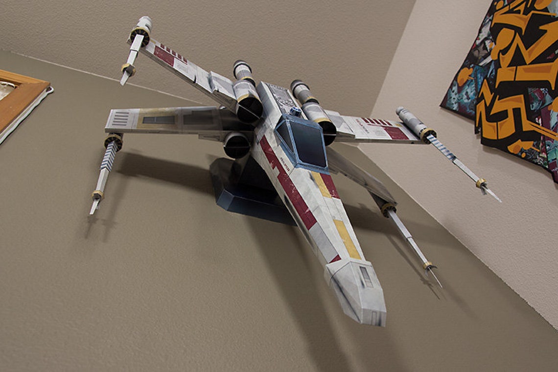 Star Wars X-wing Inspired Starfighter-x DIY 3D Papercraft | Etsy