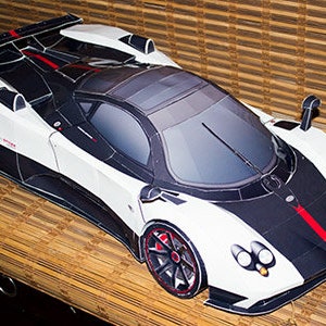 Pagani Zonda Jet Black DIY 3D Papercraft Supercar Templates, Papercraft ...