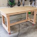 Foldable Workshop Table on Wheels DIY Plans & Instructions, DIY ...