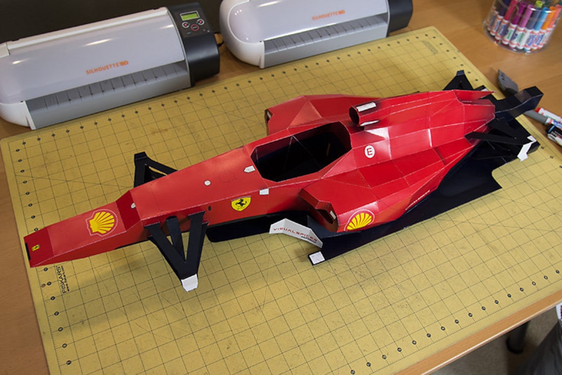 Ferrari F1 DIY 3D Papercraft Racecar Templates Papercraft - Etsy México