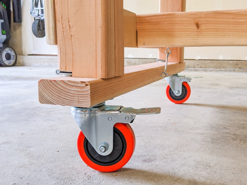 Foldable Workshop Table on Wheels DIY Plans & Instructions - Etsy India