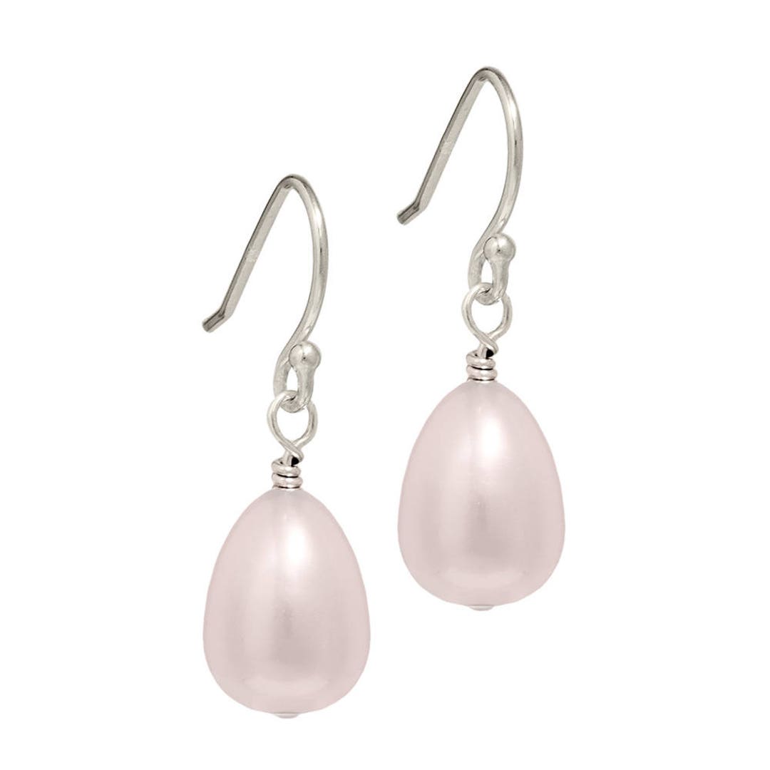 Pink Pearl Drop Earrings | Pink Pearl Earrings | Handmade Freshwater ...