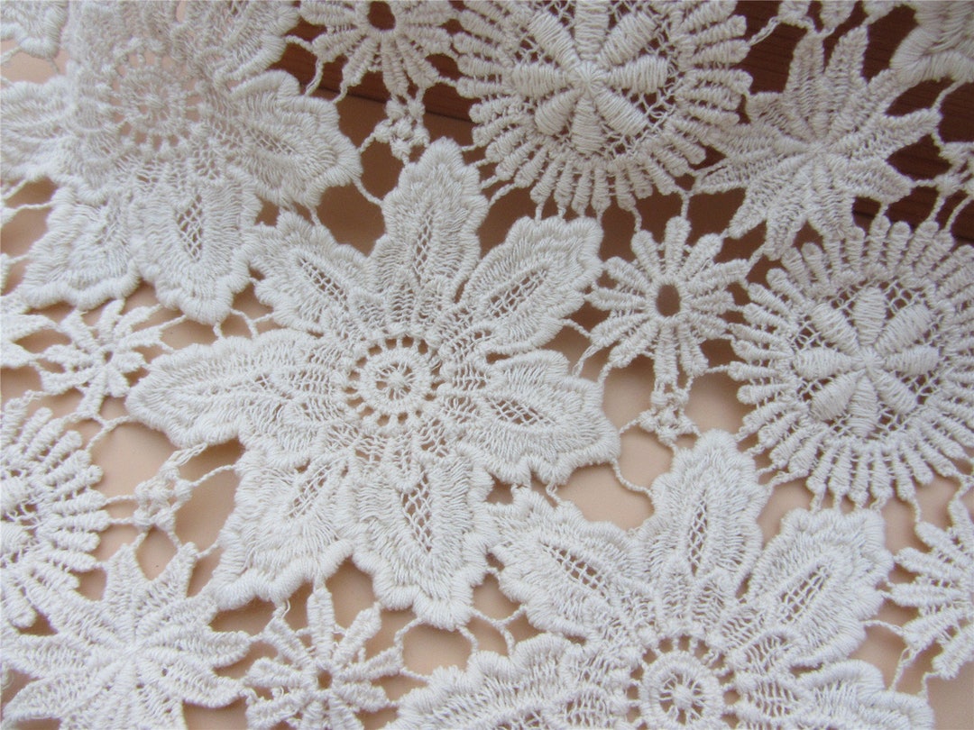 Cotton Star Lace Fabric, Wide Scalloped Lace Fabric,home Decor Lace ...