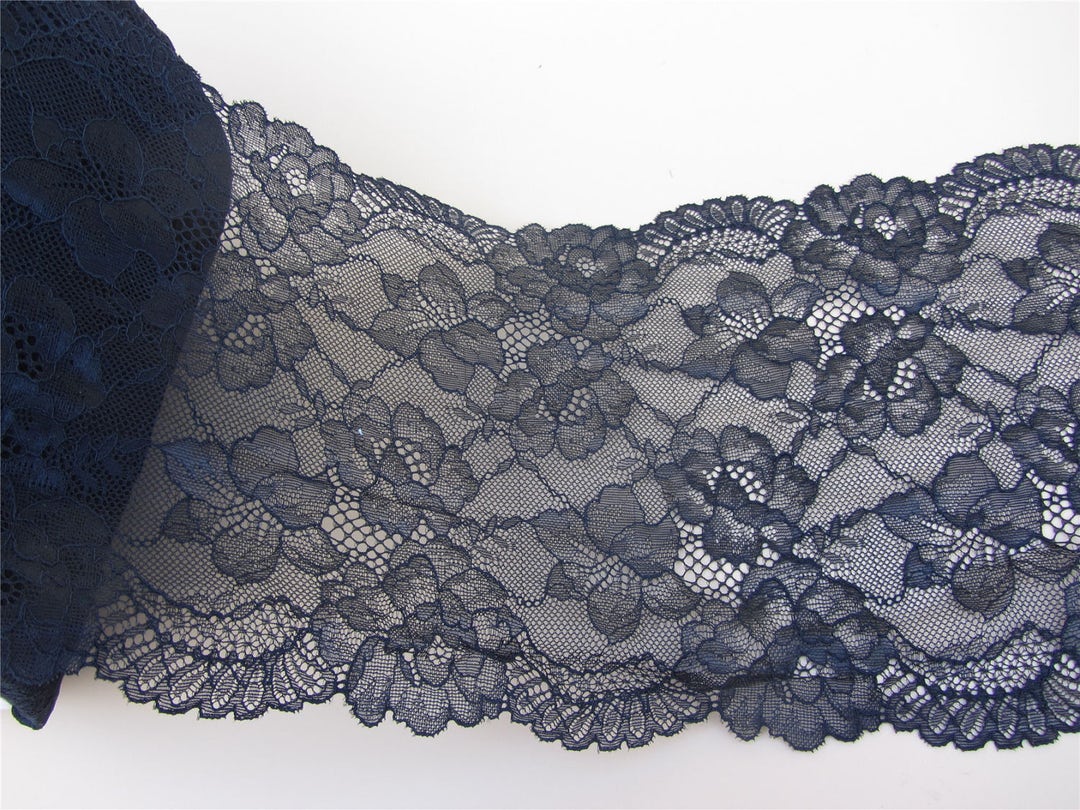 Black Wedding Lace,stretch Lace Trim - Extra Wide Black Lace Trim, 7.8 ...