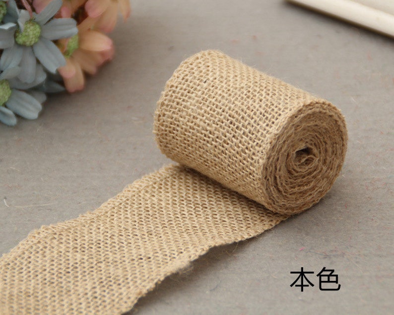 Burlap Ribbons Burlap Rolls. Jute Ribbon-2yards in 1 | Etsy