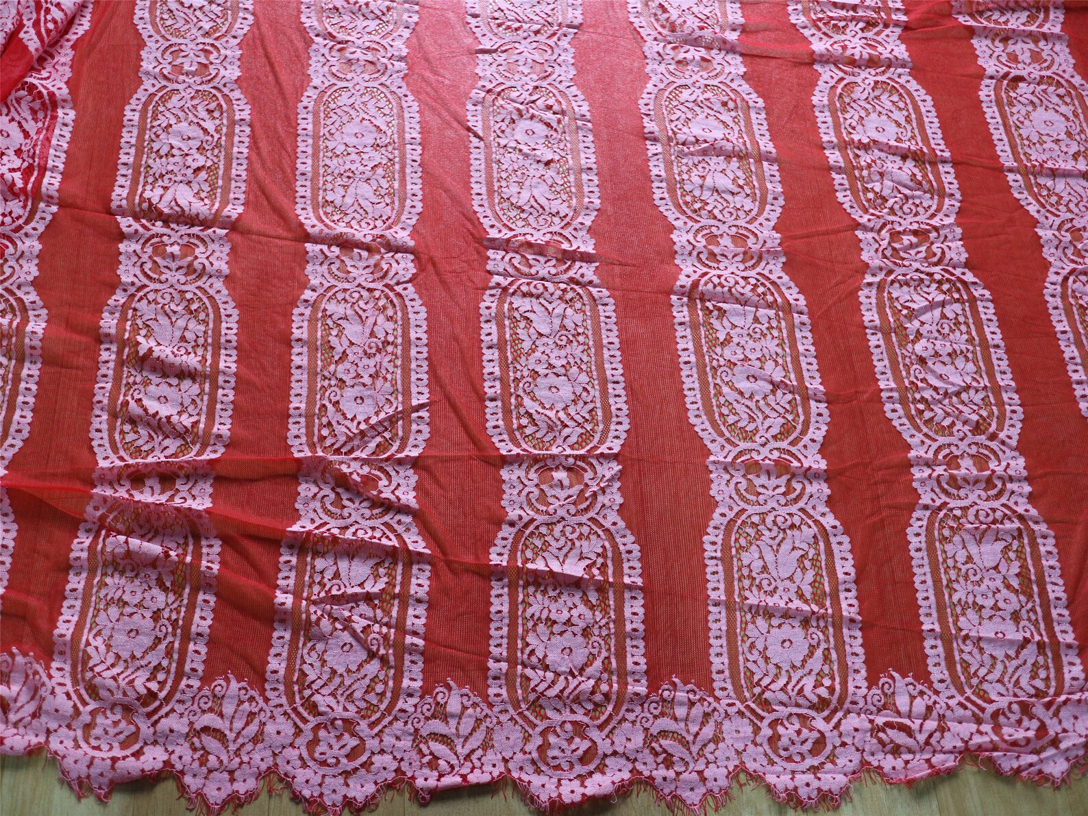 Red Lace Fabriceyelash Lace Fabric for Dress Eyelash Lace - Etsy