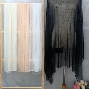 White Dot Lace / off White Stretch Lace Fabric / Snow White Stretch ...