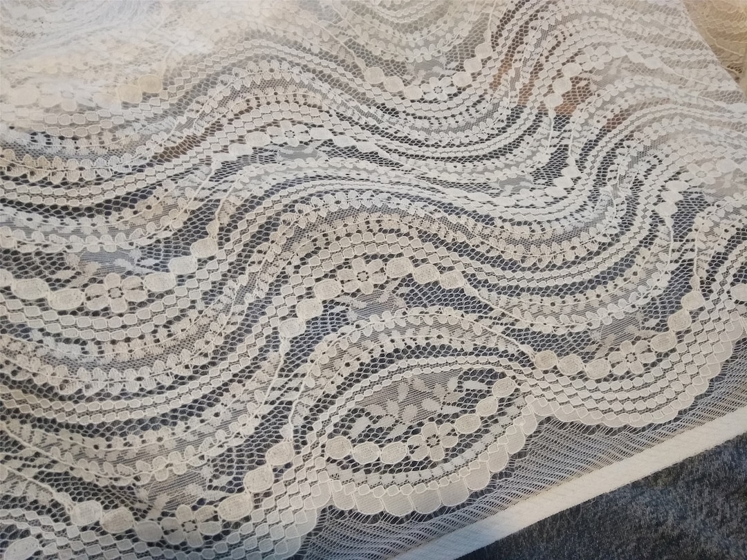 Wave Lace Fabric in off White, Chantilly Lace,black Lace - Etsy