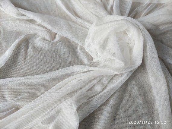 Silk Mesh Tulle 30g/m2off White Tulle little Stretch Silk | Etsy