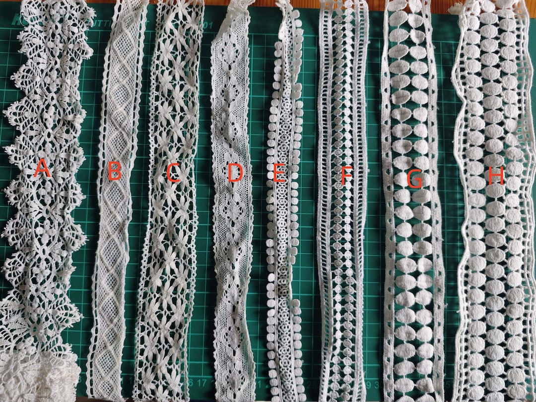 Pure White Cotton Lace Trim by Yard for DIY Sewing, Lace Trim,white ...