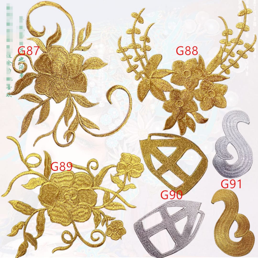 Gold Patch, Gold Appliques ,DIY Patch --2pcs, Gold Sticker-g87-g91 - Etsy