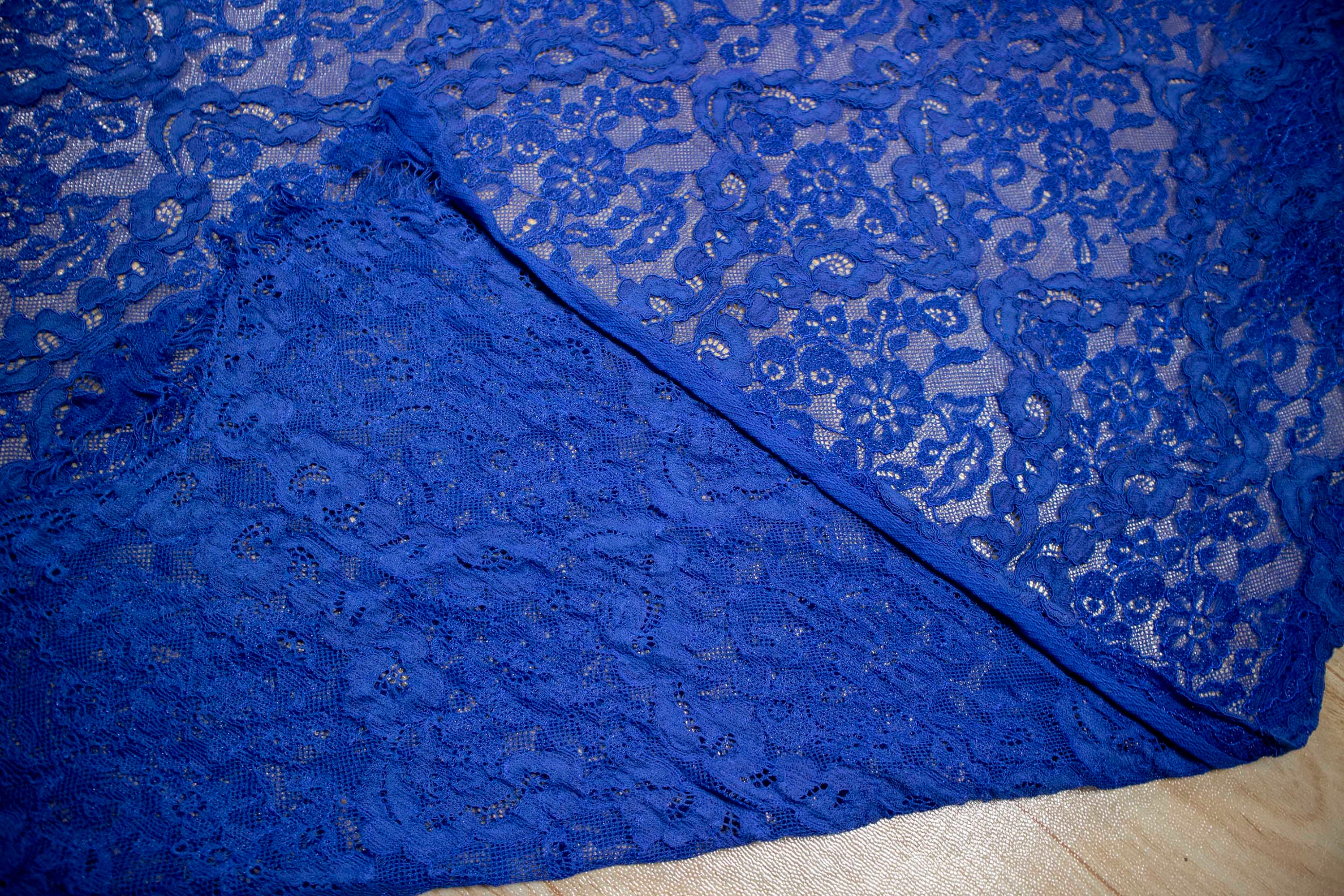 Tela de encaje con cordón tela de encaje azul para el | Etsy