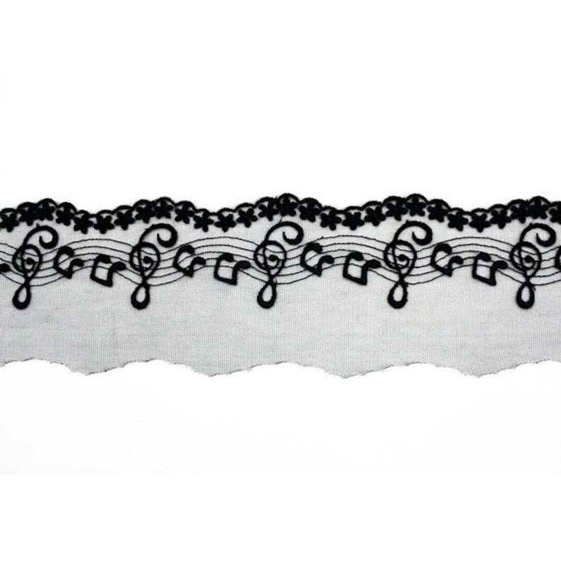 Music Note Lace Ribbon Online Store Musical Notes Embroidered Ribbon ...