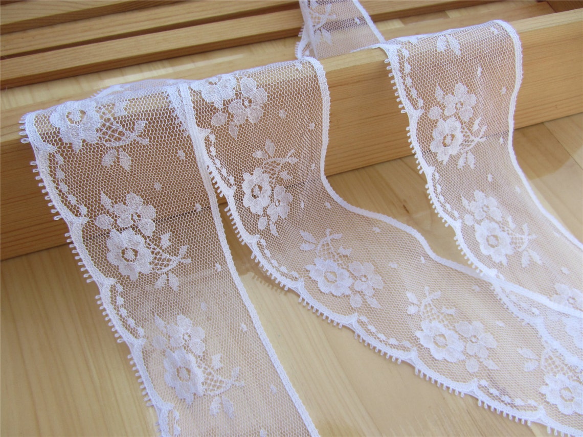 Pure White Trim 5yards Lace DIY Lace Ribbon White Flower Lace - Etsy