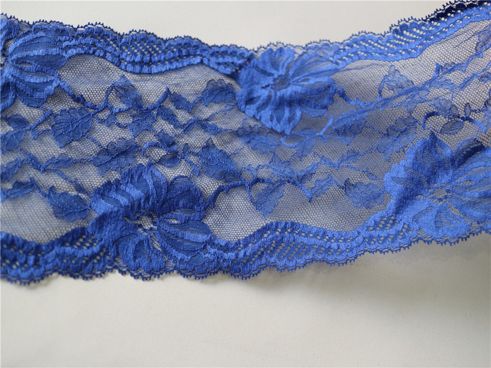 Blue Lace Wedding Lace Trimstretch Lace Trim With Blue | Etsy