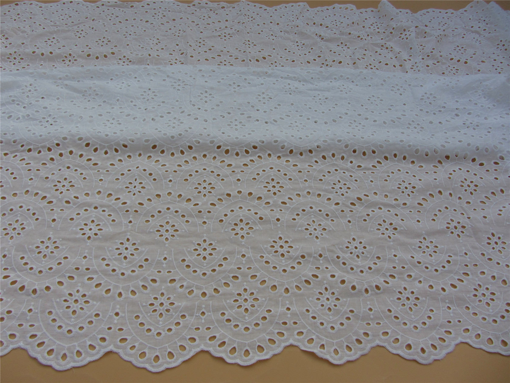4.5ft Cotton ivory Lace Fabric in White Retro Hollowed Flower | Etsy