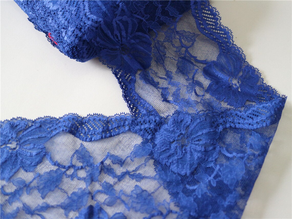 Blue Lace Wedding Lace Trimstretch Lace Trim With Blue | Etsy