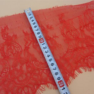 Red Lace Trim French Lace Chantilly Lace Bridal Gown Lace | Etsy