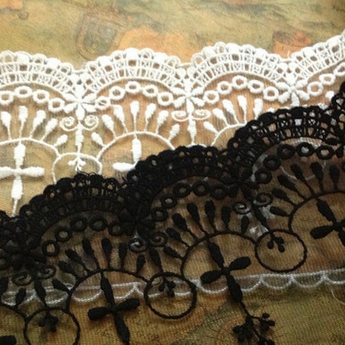 5 Ivory White Christian Crosses Embroidered Lace off - Etsy