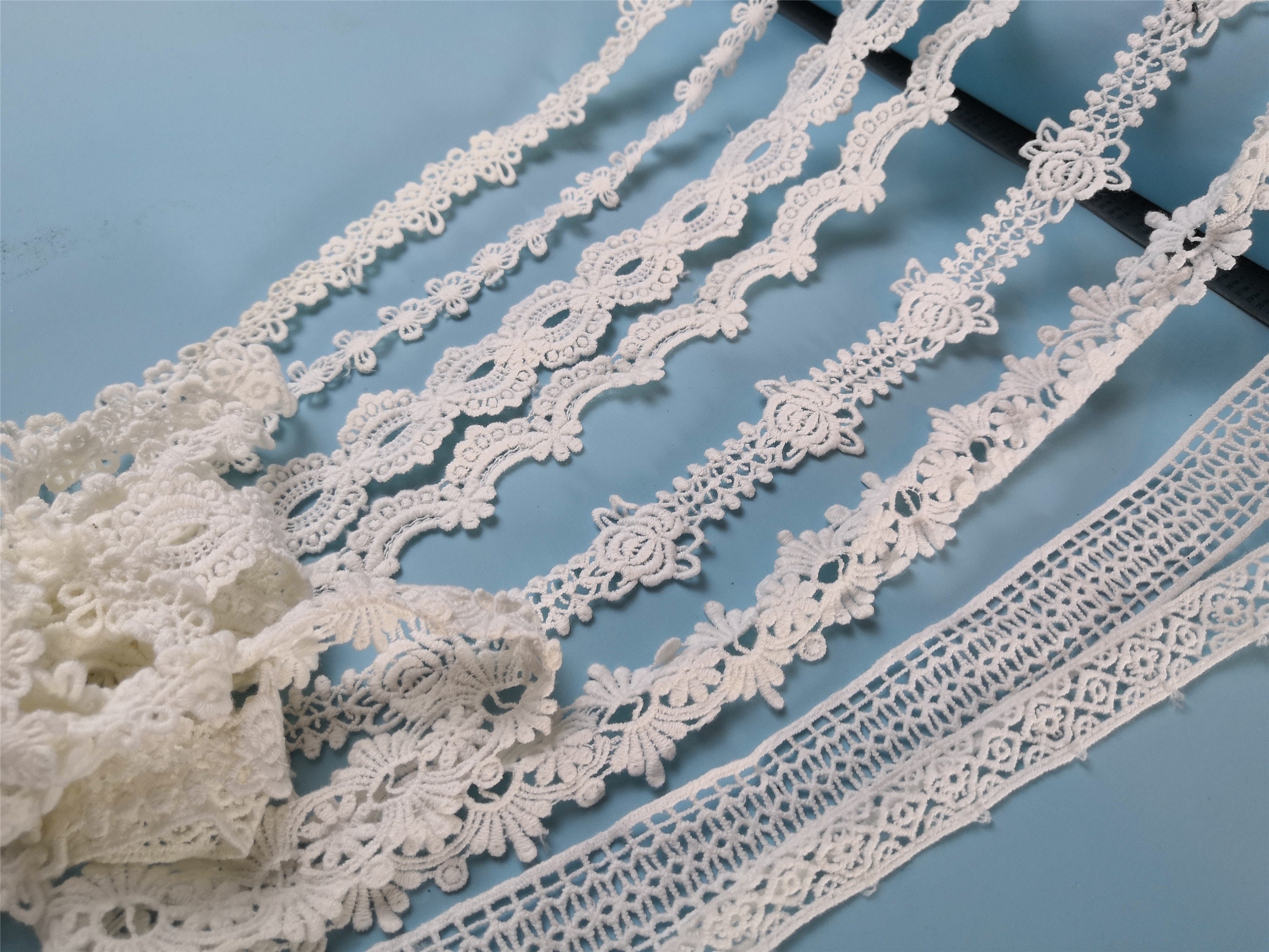 Antique lace trim by yardlace trimming off white cotton lace | Etsy