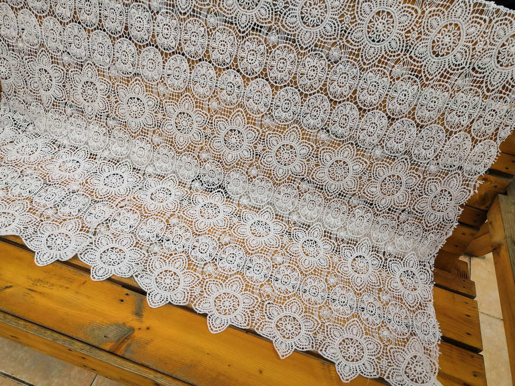Cotton Lace Fabric, Wide Scalloped Lace Fabric 110cm*1yard,white Lace ...