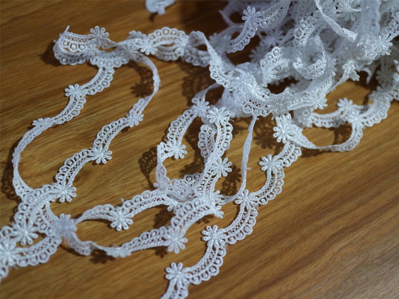 Pure White Lace Trim by Yard for DIY Sewingpolyester Lace - Etsy